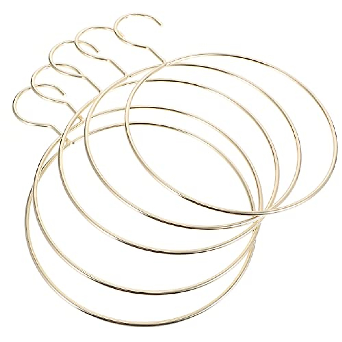 STOBAZA 5pcs Hanger, Swimwear Towel Ring Pegs Hangers Clothes Gold Golden Circular Organiser Scarves Pashminas Thong Belts Bedroom Organizer Iron Non Towels Accessories