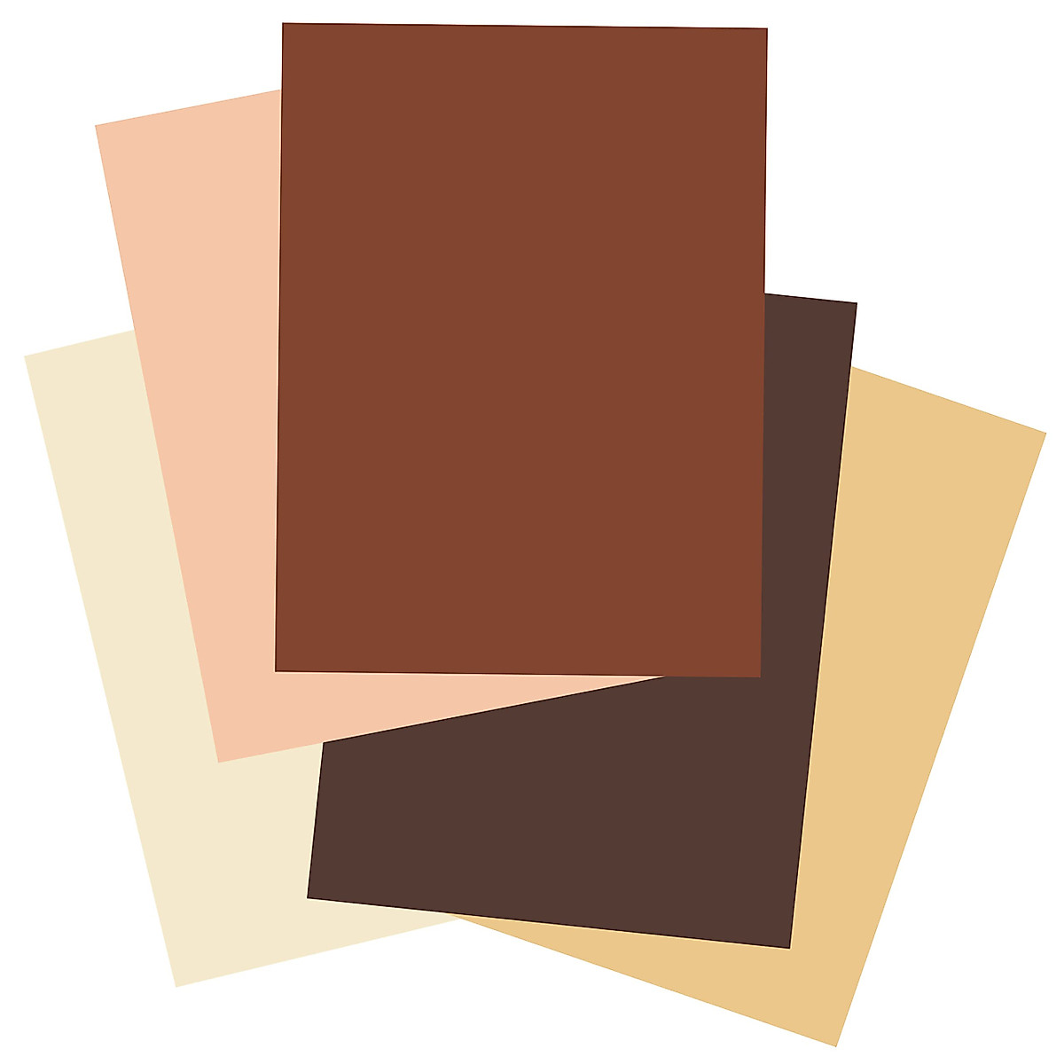 Tru-Ray Shades of Me Construction Paper, 5 Assorted Skin Tone Colors, 9" x 12", 50 Sheets
