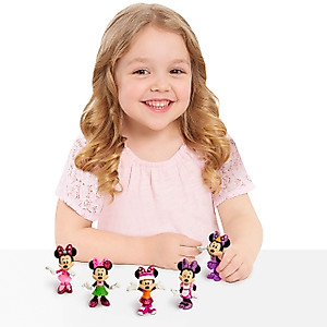 Disney Junior Minnie Mouse 3-inch Collectible Figure Set, 5 Piece Set, Officially Licensed Kids Toys for Ages 3 Up by Just Play