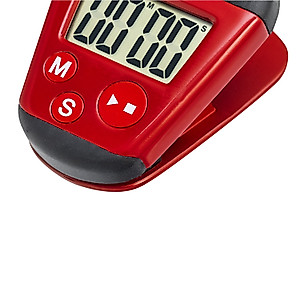 Taylor Kitchen Clip Timer with Magnet for Refrigerator Counts Up and Down for School, Learning, Projects, and Kitchen Tasks