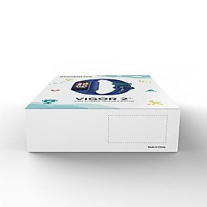 BIGGERFIVE Vigor 2 L Kids Fitness Tracker Watch for Boys Girls Ages 5-15, IP68 Waterproof, Activity Tracker, Pedometer, Heart Rate Sleep Monitor, Calorie Step Counter Watch, Blue