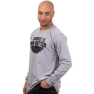 Ann Arbor T-shirt Co. Sawdust is Man Glitter | Funny Woodworking Wood Working Saw Dust Humor Long Sleeve (Adult,3XL)