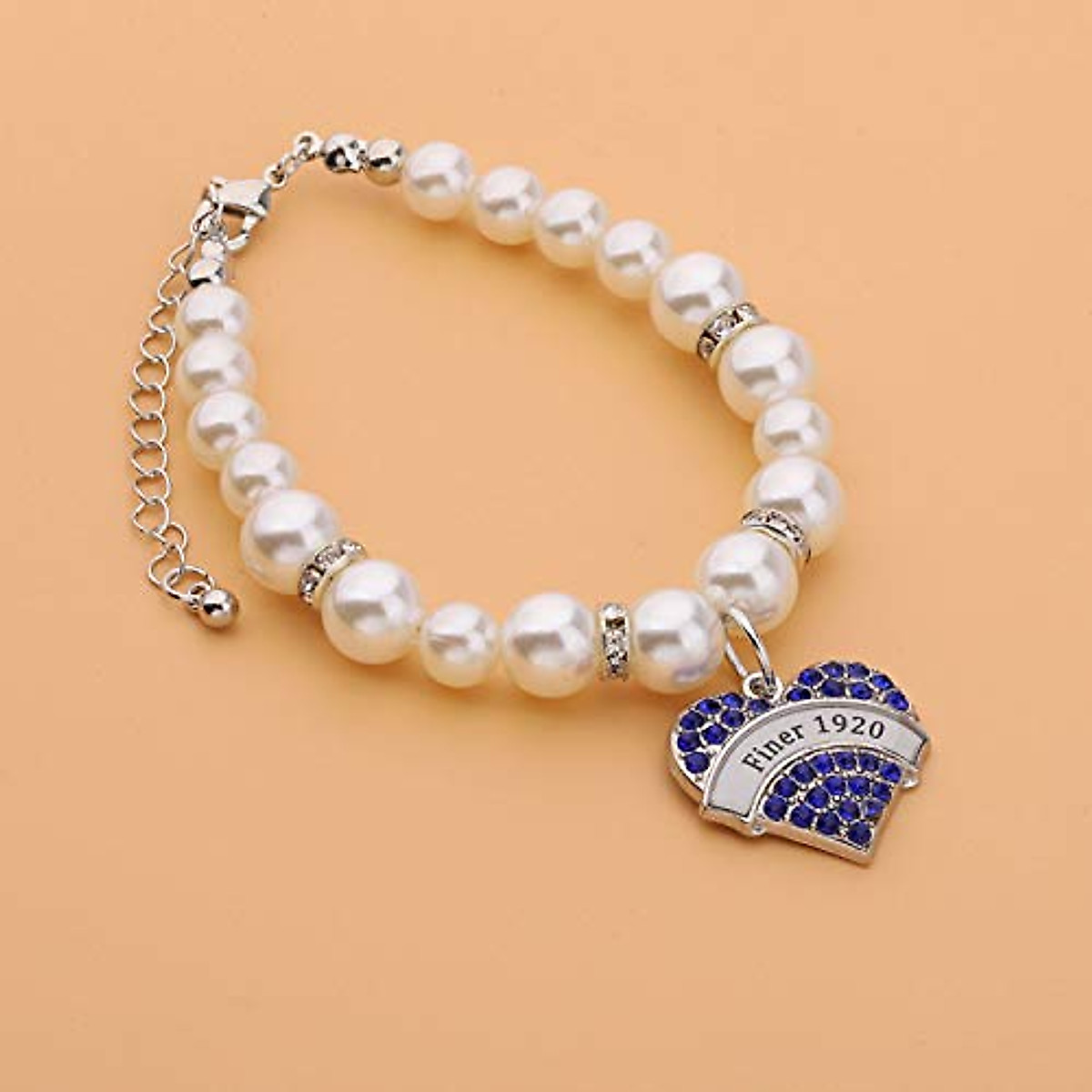 UJIMS Finer Women Bead Bracelet Gift for Women Girl Greek Sorority Jewelry BFF Sisterhood Gift(Finer20 Bead Bracelet)