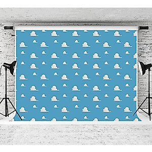 Art Studio It's a Boy Story Themed Birthday Party Photography Backdrops 5x3ft Blue Sky White Clouds Baby Shower Photo Background Kids Hero Photo Booth Studio Props Vinyl