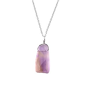 Natural Raw Ametrine Gemstone Pendant Necklace - 925 Sterling Silver - Rough Stones - Chakra Crystals - Birthday - Handmade Jewelry - Minimalist - Wedding - Gift for Mom Women -16+2in - Odrillion Gems