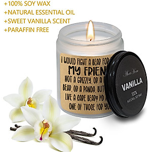 AharHora Friend Gifts for Women, Natural Soy Wax Candles Funny Gifts for Friend, Friendship Gifts for Women Friends, Birthday Gifts for Friend - Friendship Candles