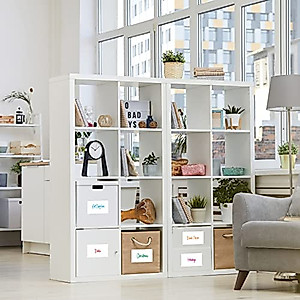 405pcs Plain Name tag Labels, Blank Name Badge with Permanent Adhesive Writable White Name Tag Stickers for School Office Home(Each Measures 3" x 2")