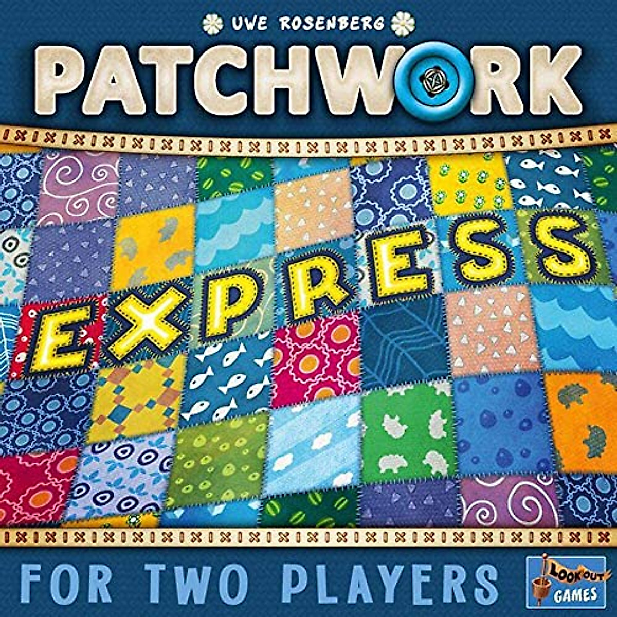Patchwork Express Board Game - Fast-Paced Two-Player Quilting Strategy Game! Interactive Puzzle Game for Kids & Adults, Ages 6+, 2 Players, 20 Minute Playtime, Made by Lookout Games