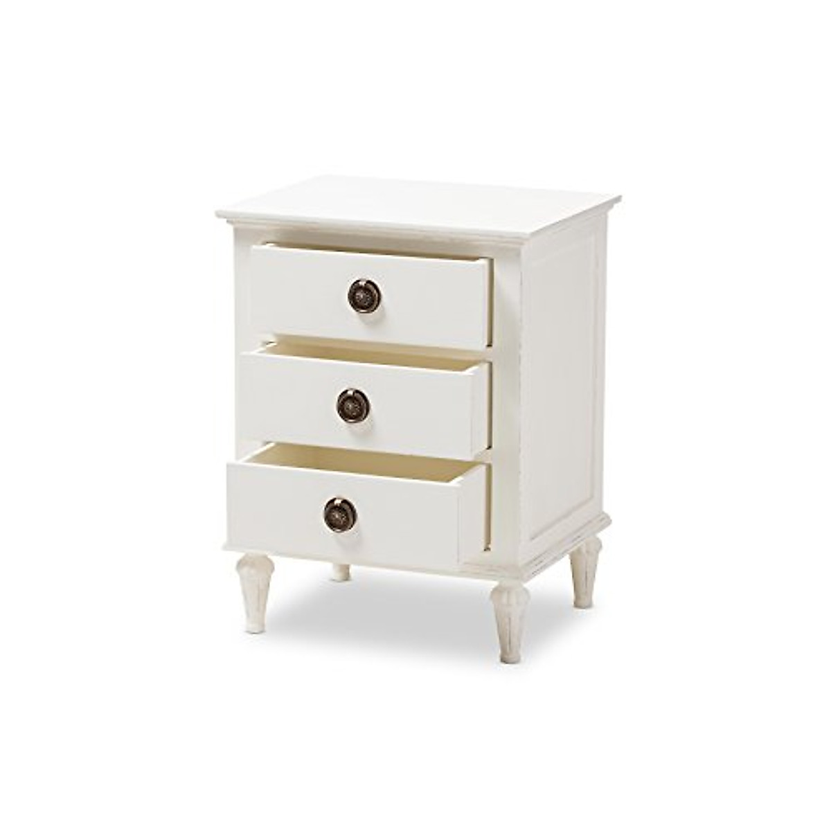 Baxton Studio 3-Drawer, White Wash
