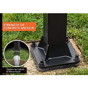 Goalrilla GS54 In Ground Basketball Hoop with Adjustable Height Backboard and Pro-Style, Breakaway Rim