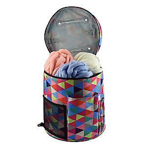 Katech Yarn Storage Bags Travel 3-Piece Knitting Bags Set Crochet Yarn Storage Empty Organizer Large Capacity Yarn Knitting Tote Bag for Storing Yarn, Crochet Hooks and Knitting Needles Accessories