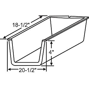 Strybuc Industries 45-90 Cabinet Drawer Insert, 20-1/2" Width x 4" Height, Plastic, 4.3" x 18.9" x 20.5"