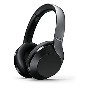 Philips PH805 Active Noise Canceling (ANC) Over Ear Wireless Bluetooth Performance Headphones w/Hi-Res Audio, Comfort Fit and 30 Hours of Playtime (TAPH805BK)