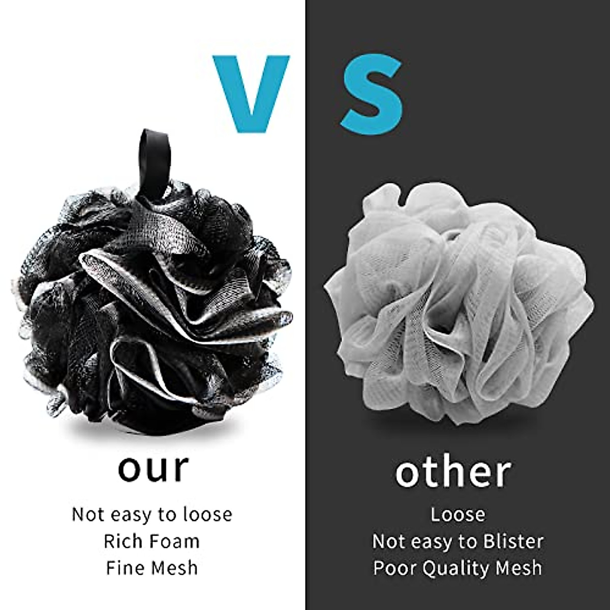 FARMOGA Bath Sponge Shower Loofah Soft Mesh Body Wash Scrubber Exfoliator Puff Shower Sponge Essential Skin Care for Women & Men Bathing Tool