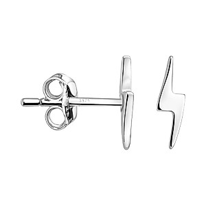 SOFIA MILANI - Solid 925 Sterling Silver Earrings for Women - Lightning Stud Earrings - 20754