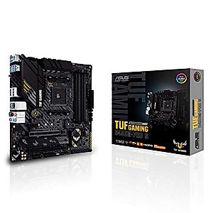 ASUS TUF Gaming B450M-PRO S AMD AM4 (3rd Gen Ryzen™) Micro ATX Gaming Motherboard (8+2 Power Stages, 2.5Gb LAN, BIOS Flashback, AI Noise-Canceling Mic, USB 3.2 Gen 2 Type-A and Type-C, Aura Sync RGB)