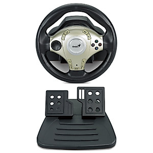 Genius TwinWheel F1 Vibration Feedback F1 Racing Wheel for PS2 and PC