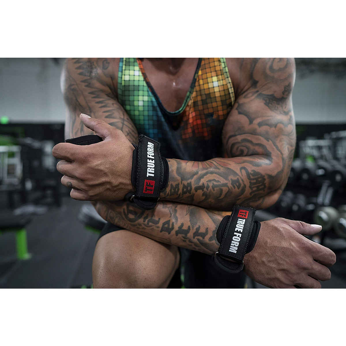 True Form Grips- (Black, Medium) Weightlifting Workout Gear Alternative Power Lifting Hook Deadlift Glove Padded Wrist Wrap Support Dumbell Bodybuilding Weight Crossfit Pull Up Slip Kettlebell