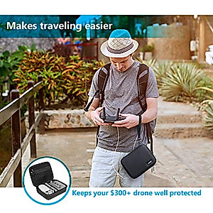 JSVER Carrying Case for DJI Mini 2 Hard Shell Storage Case for Mavic Mini 2/ Mini 2 SE Drone Remote Comtroller and Other Accessories, with Propeller Protectors and Control Stick Cover