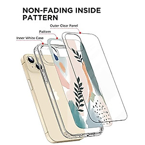 Noyabox iPhone 14 Case for Women, [with Screen Protector] iPhone 13 Case for Women Slim Fit Boho Floral Design, Never Fade Pattern, Shockproof & Non-Fading, 6.1 Inch