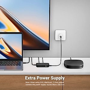 UGREEN HDMI Switch 3 in 1 Out 4K HDMI Splitter, HDMI Switch with Remote Supports HDR CEC 3D HDCP1.4 HDMI 3 Port Box Hub 4K 30Hz, Compatible with PS5 PS4 Xbox Fire Stick Roku Apple TV PC