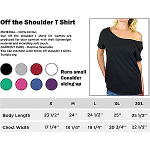 Awkwardstyles Three Sugar Skulls with Roses Off Shoulder Tops T-Shirt + Sticker Gift Black XL