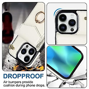 Wallet case for iPhone 13 pro max,iPhone 13 pro max case with Card Holder,iPhone 13 Pro Max Crossbody case,iPhone 13 pro max Leather case, Designed for Apple iPhone 13 pro max Case,6.7 Inch-Beige