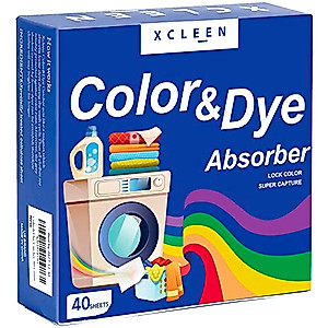 Xcleen Color Absorber for Laundry-Protect Your Clothes from Color Bleed and Stains-40 Count