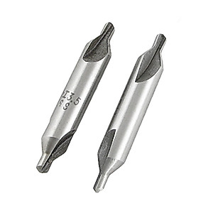 sourcing map 2 Pcs Drilling Head 0.14" Diameter Lathe HSS Center Spotting Drill Bits Power Tool