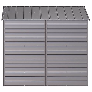 Arrow Select 10' x 8' Outdoor Lockable Steel Storage Shed Building, Charcoal