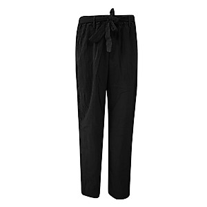 Order Status of Current Orders Wide Leg Pants for Women Women Plus Size Linen Palazzo Pants Loodse Casual Elastic Waistband Drawstring Wide Leg Harem Pant Baggy Trousers Black 3XL
