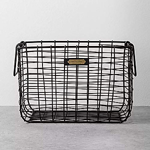 Hearth & Hand with Magnolia Wire Storage Basket Black Medium