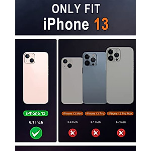 SHIELDON Case for iPhone 13 Wallet Case, Genuine Leather Case with Kickstand RFID Blocking Credit Card Holder Shockproof Full Protection Magnetic Case Compatible with iPhone 13 5G 6.1" 2021 - Black