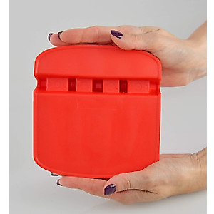 HOME-X Red Silicone Spoon Rest & Spoon Holder, Utensil Rest with Drip Pad for Multiple Utensils at Once, BPA-Free, Spoon Holder for Stove Top, Holder for Spoons, Ladles, Tongs & More, Kitchen Accessor