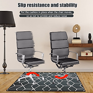 YEXEXINM 36"X48" Office Chair Mat for Hardwood Floor, Anti-Slip Desk Chair Mat, Chair Rugs Floor Protectors Mat, Computer Chair Mat for Rolling Chair, Chair Carpet Mat for Home Office