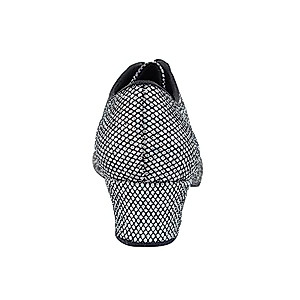 Very Fine Salsa, Latin, Ballroom Women Dance Shoes Classic Series 2001 1.5 inch Heel (Black Sparklenet, Women, Numeric_10)