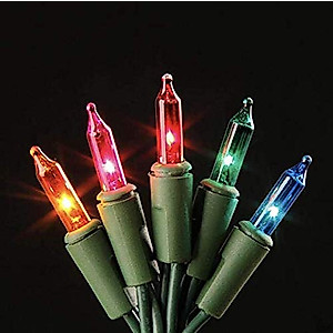 Home Accents Holiday 20 ft. 100-Lights String-to-String Incandescent Lights Mini Bulb Multi Color (4 Pack)