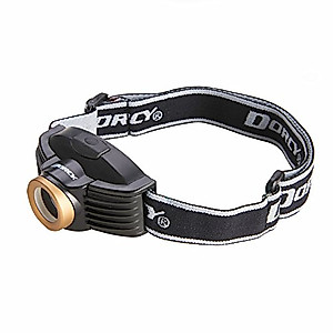 Dorcy 215-Lumen Weather Resistant Spot Beam LED Headlight, Black and Gold (41-2097)