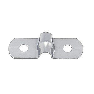 Sydien 50Pcs M5 2Hole Strap U Bracket Tube Strap Stainless Steel Rigid Pipe Strap Clamp
