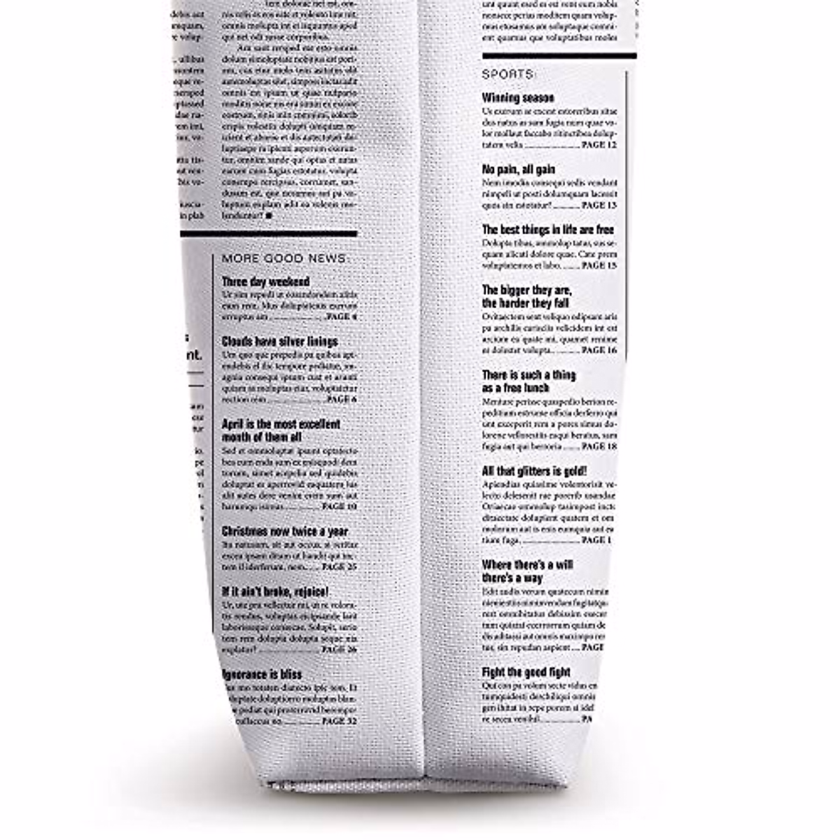 The Good Times Funny Newspaper Journalism Motivation White Tote Bag