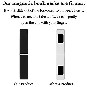 30 Pieces Magnetic Bookmarks Magnetic Page Markers Assorted Bookmarks Set for Student Stationery Present Magnet Bookmarks Clips (Black and White)