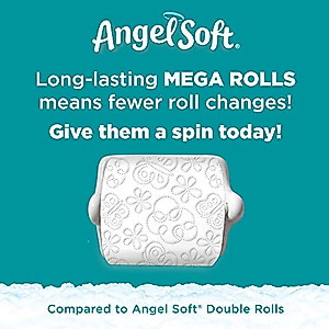 Angel Soft Toilet Paper, 6 Double Rolls, 6 = 12 Regular Bath Tissue Rolls