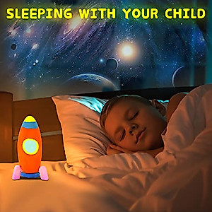 Paint Your Own Rocket Lamp Kit, DIY Rocket Night Light, Arts and Crafts Supplies Kit for Kids, Arts and Crafts Activities for Toddler Boys Girls Toddler, Creativity Paint Kit for Kids Ages 4-8,8-12