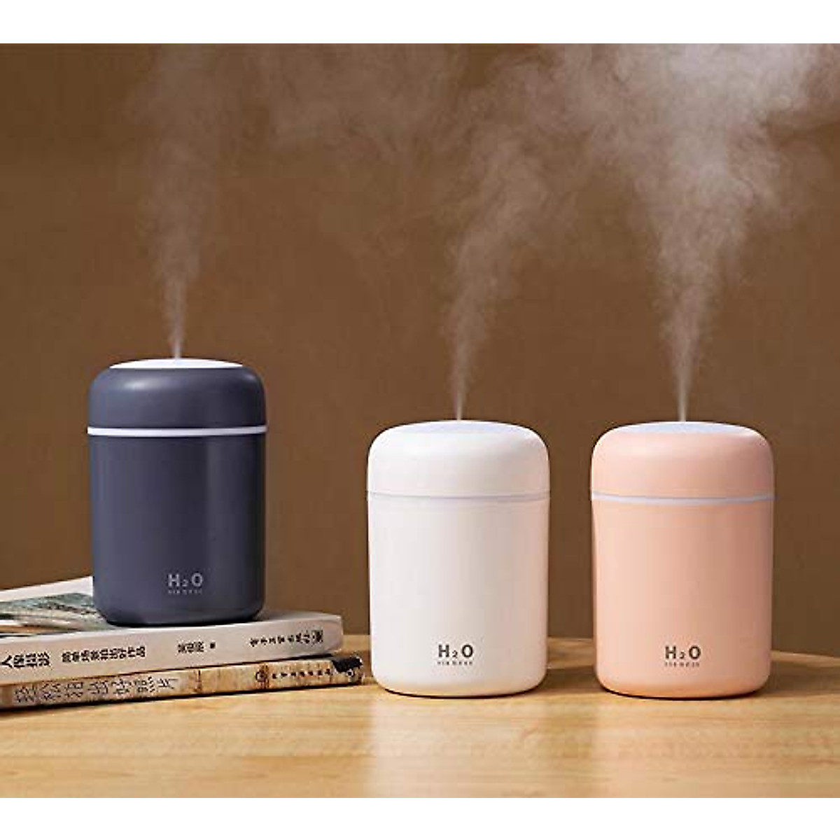 Colorful Cool Mini Humidifier, USB Personal Desktop Humidifier for Bedroom,Office Room, Car,etc. Auto Shut-Off, 2 Mist Modes, Super Quiet. (White)