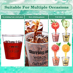 300 Pcs 2 oz Clear Disposable Plastic Cup Bulk Fun Mini Cups Transparent Small Tasting Cups for Adult Party Supplies Birthday Wedding
