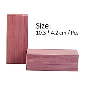 Cedar Space Cedar Blocks for Clothes Storage, 100% Aromatic Red Ceder Blocks, Cedar Planks, Cedar Accessories for Closets Storage, 16 Pcs