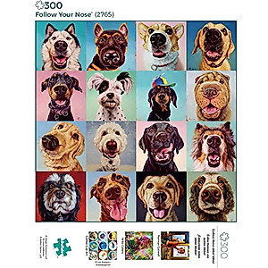 Buffalo Games - Follow Your Nose - 300 Large Piece Jigsaw Puzzle Multicolor, 18"L X 18"W