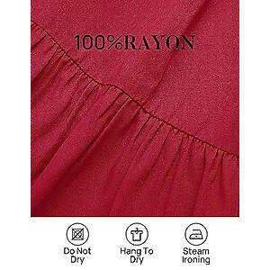 ZESICA Women's 2023 Summer Crossover Halter Neck Sleeveless Plaid Cut Out Backless Flowy A Line Maxi Dress,Red,Medium