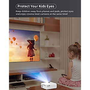 Projector Mini 1080P Supported Portable Projector Home Cinema Movie Projector with VGA, HDMI, TF, AV, USB and Remote Control