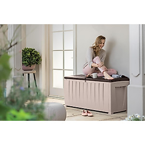 Keter Novel 17197948 Cushion Box 340 L Plastic Beige/Brown